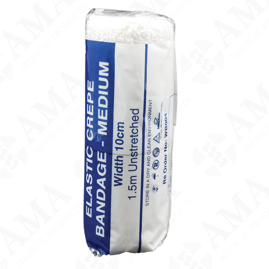 Medicrepe Elastic Crepe Bandage Medium White Non-Sterile (Various Size
