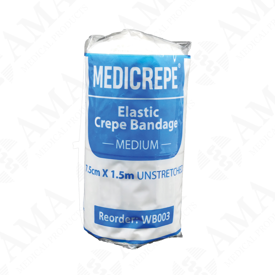 Medicrepe Elastic Crepe Bandage Medium White Non-Sterile (Various Size