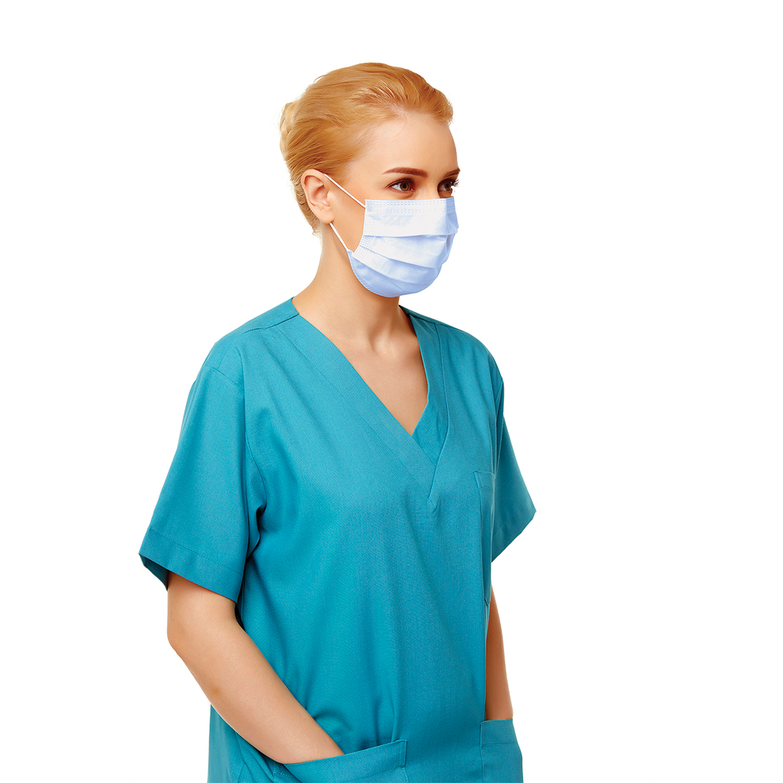 Mun PrimeOn Athena Level 3 Surgical Mask with Ear Loop Blue 4-Layer 17