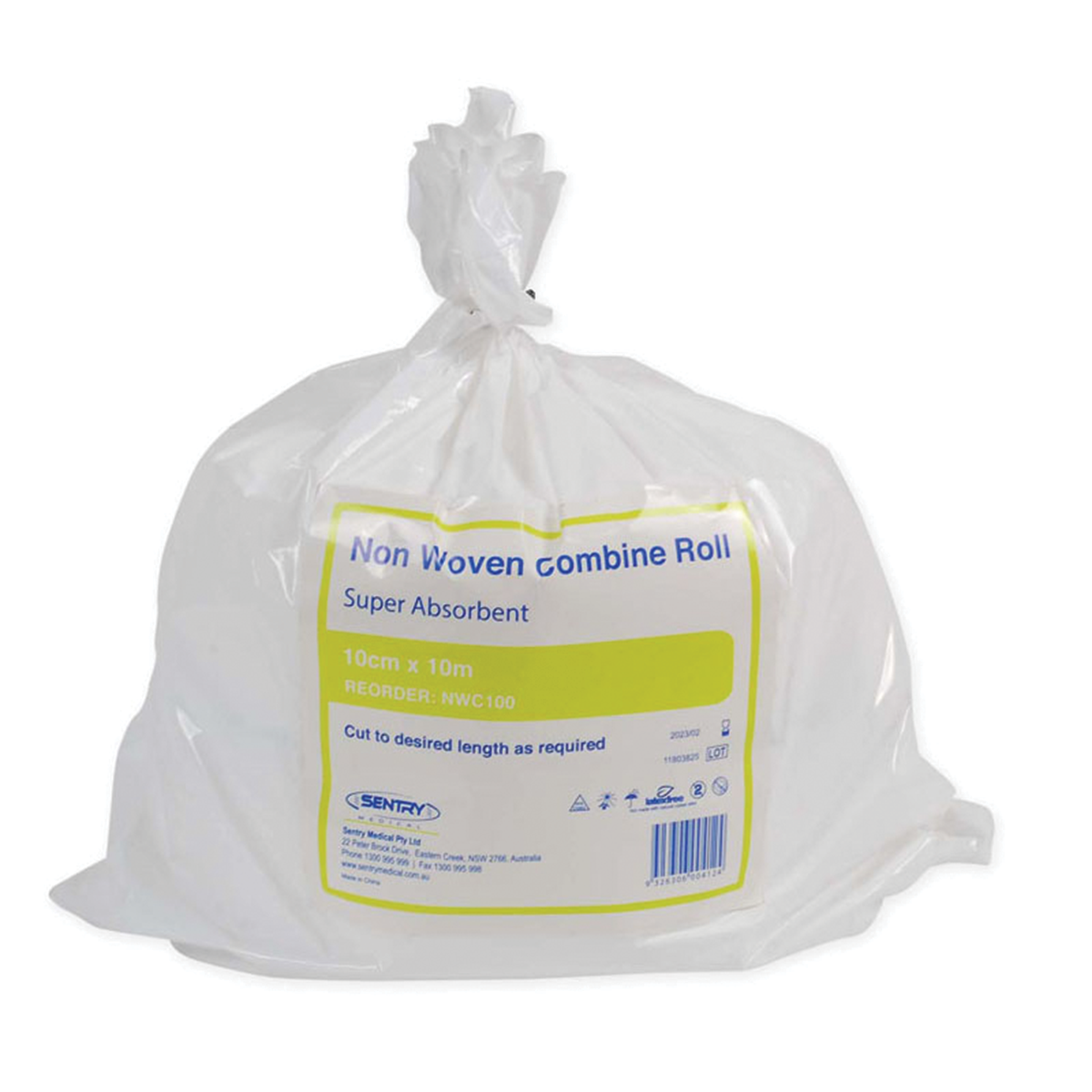 SENTRY Combine Dressing Roll Low Linting 10 x 10cm Non-Sterile