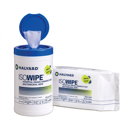 Halyard Isowipe Bactericidal Wipe Refill Pack 6836