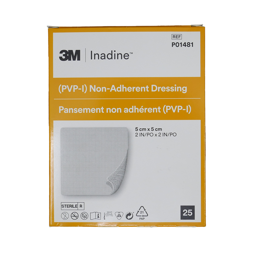 Inadine PVP-I Non Adherent Dressing 5x5cm