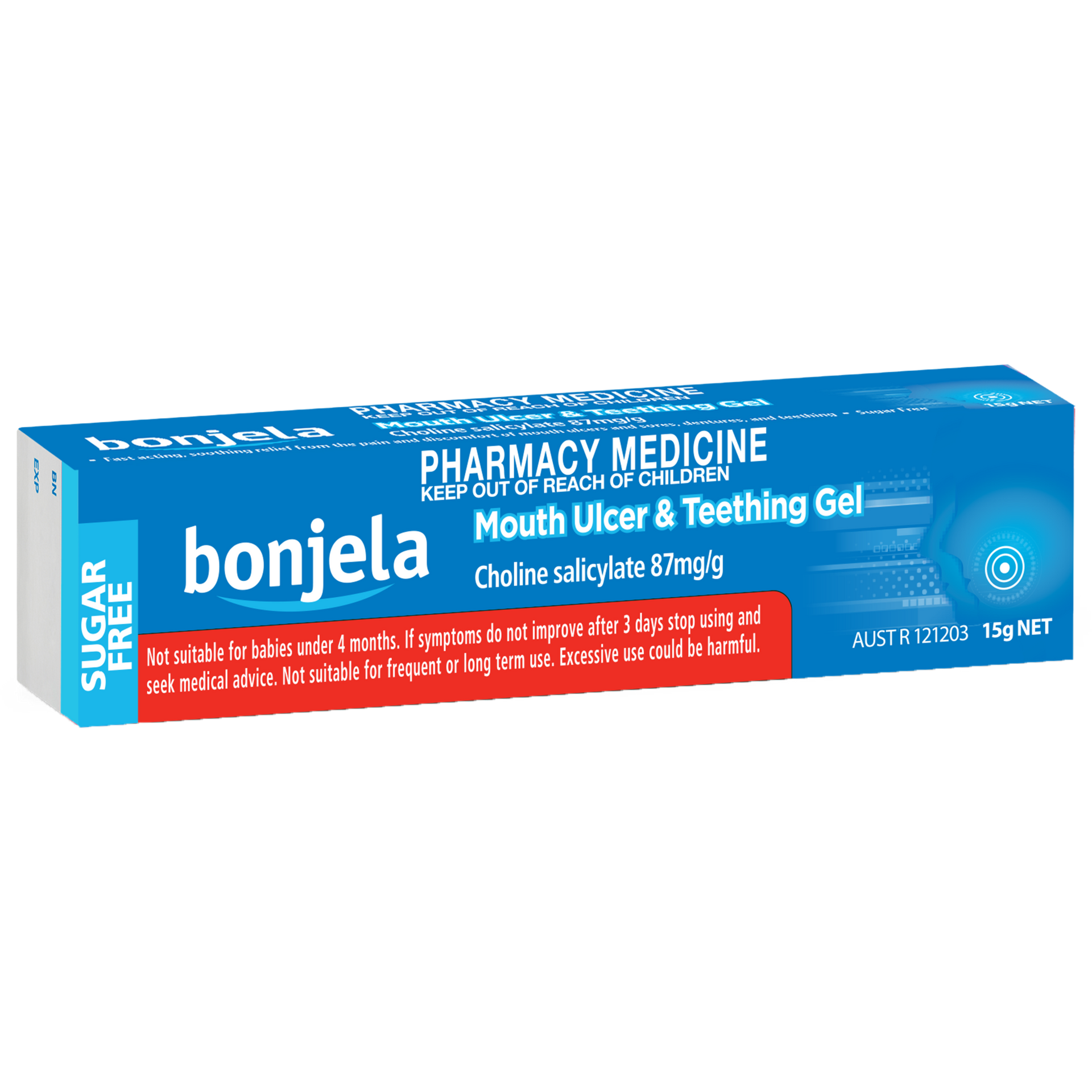 Bonjela Mouth Ulcer and Teething Gel 87mg/g Choline Salicylate 15g