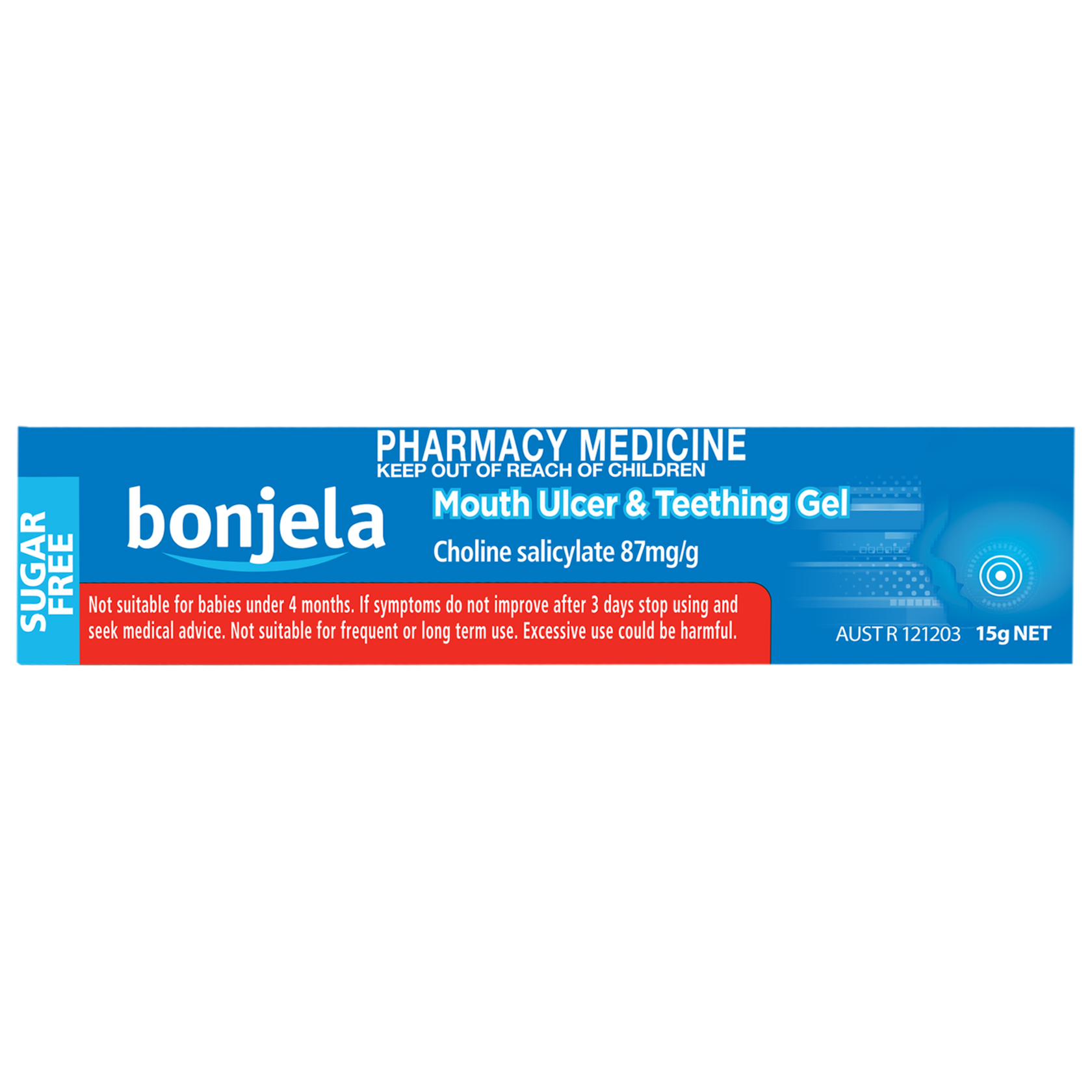 Bonjela Mouth Ulcer and Teething Gel 87mg/g Choline Salicylate 15g
