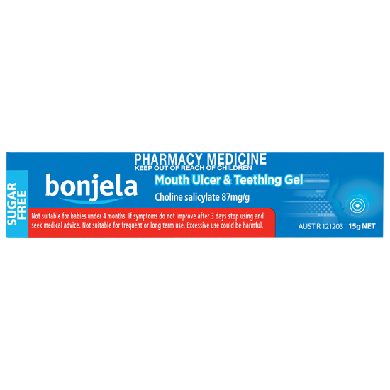 Bonjela Mouth Ulcer and Teething Gel 87mg/g Choline Salicylate 15g