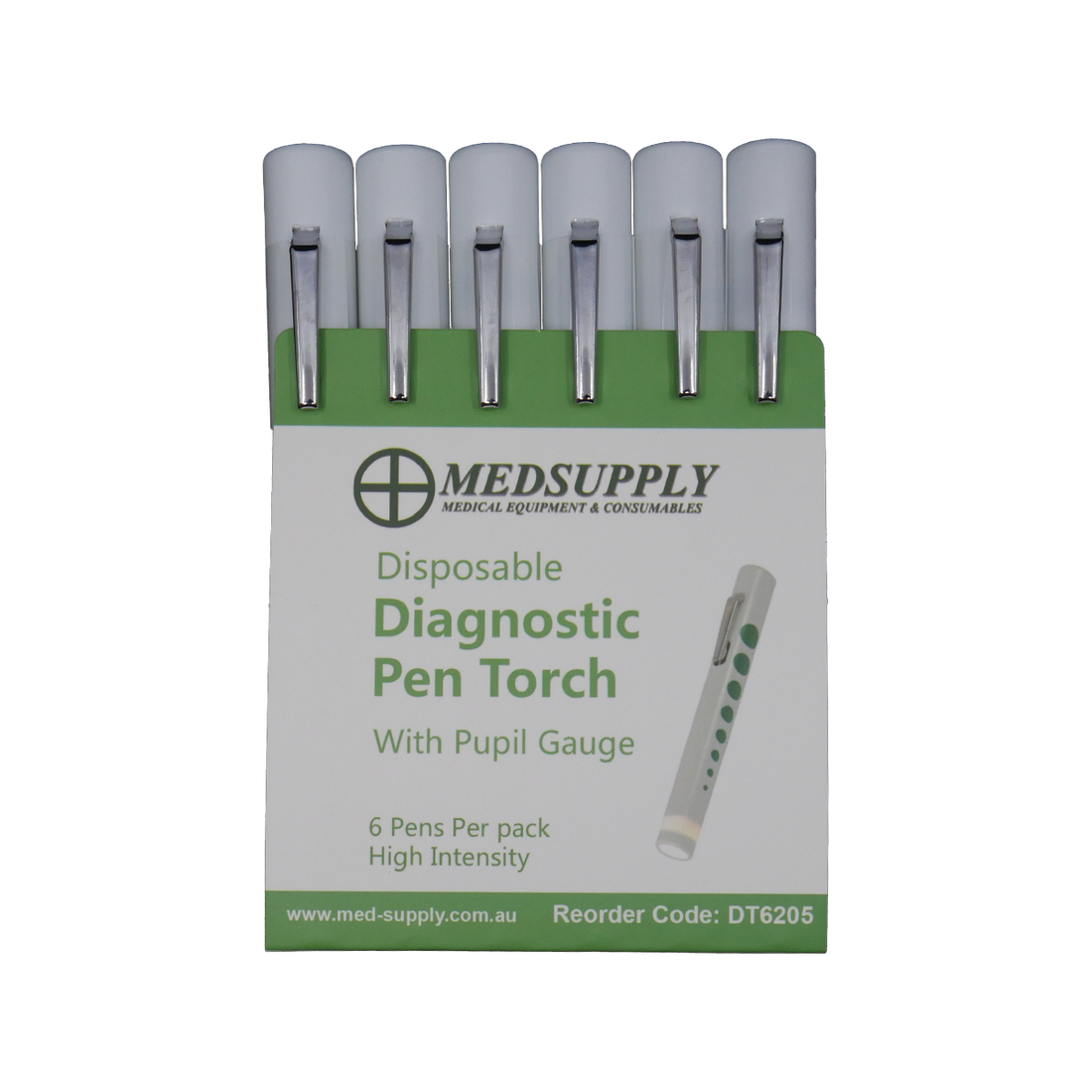 Disposable Halogen Globe Penlight with Pocket Clip & Pupil Gauge
