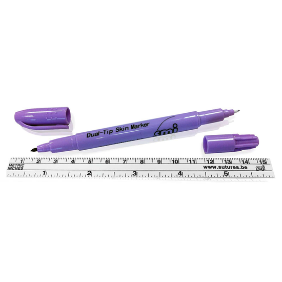 Skin Marker Dual Tip with Ruler Sterile