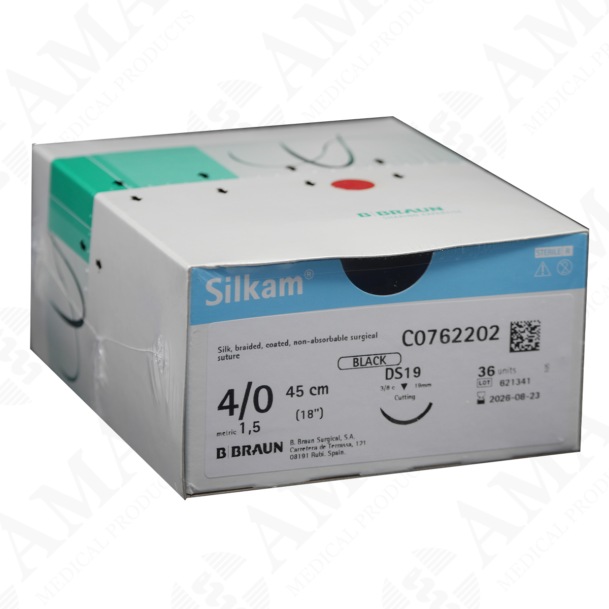 B.Braun Silkam Non-Absorbable Silk Suture