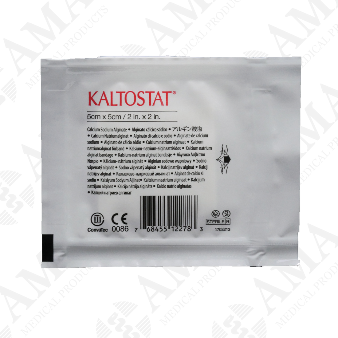 Convatec Kaltostat Calcium-Sodium Alginate Wound Dressing 5x5cm