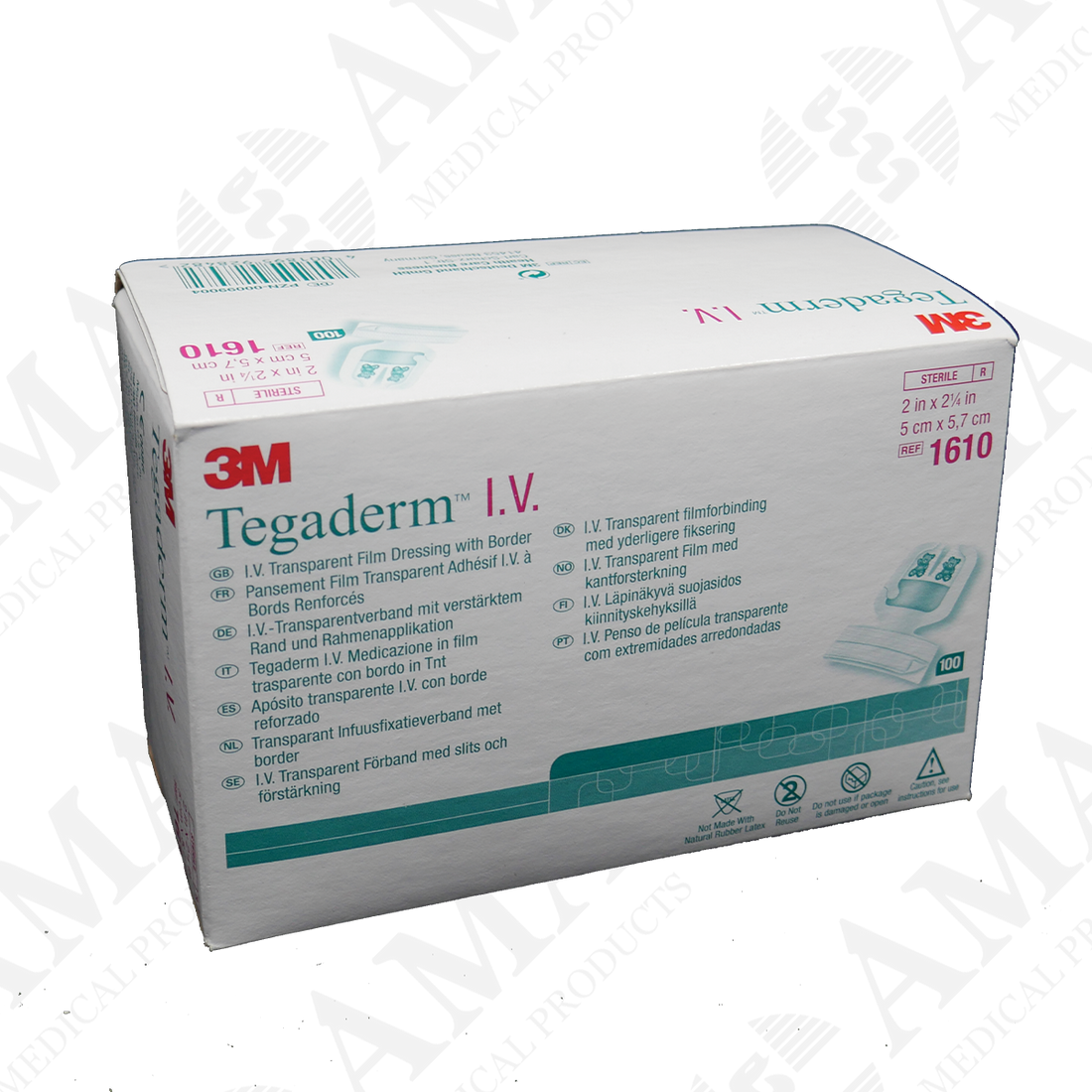 3M Tegaderm 1610 Paediatric IV Transparent Film Dressing 5 x 5.7cm