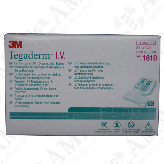 3M Tegaderm 1610 Paediatric IV Transparent Film Dressing 5 x 5.7cm