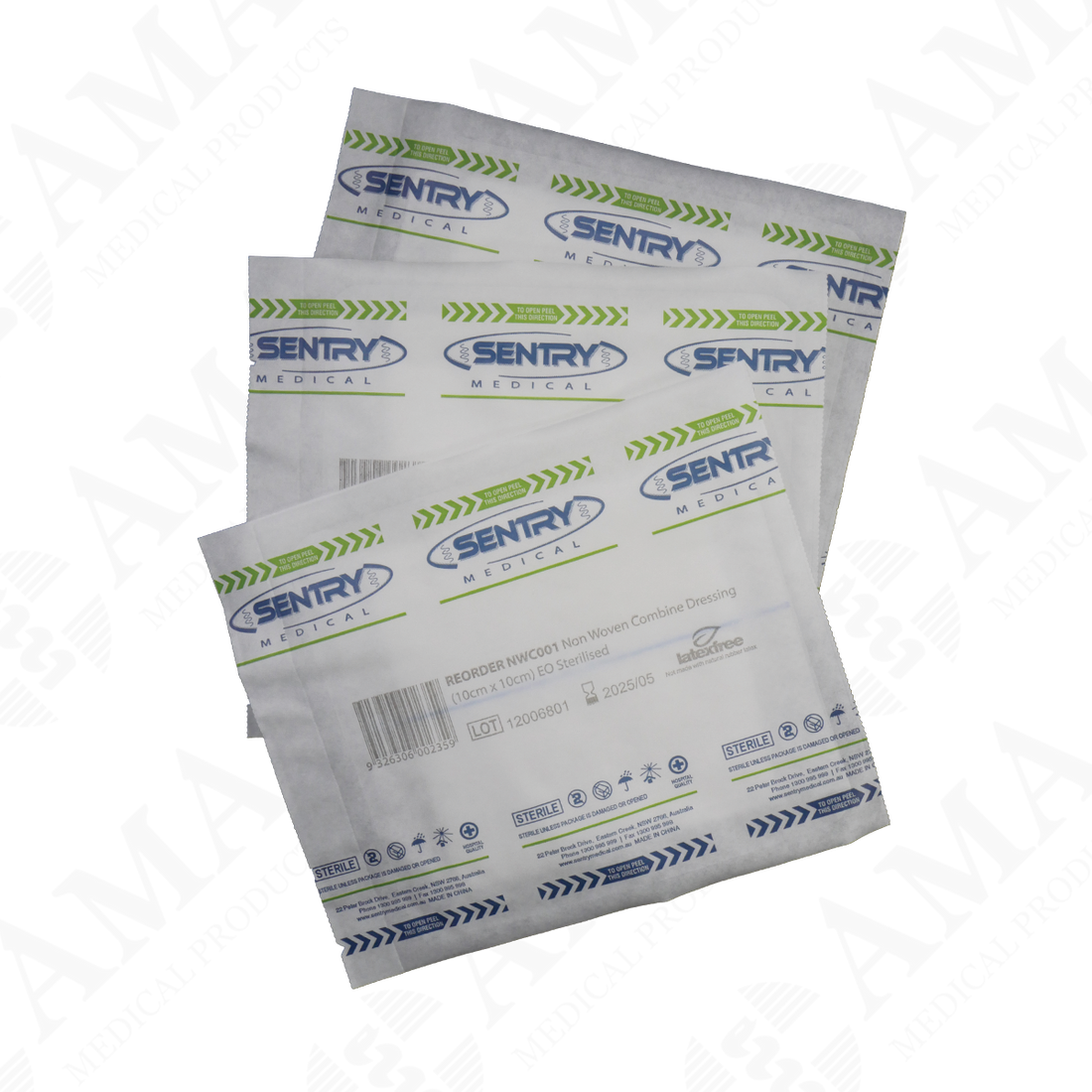 Sentry Non Woven Combine Dressing 10x10cm Sterile