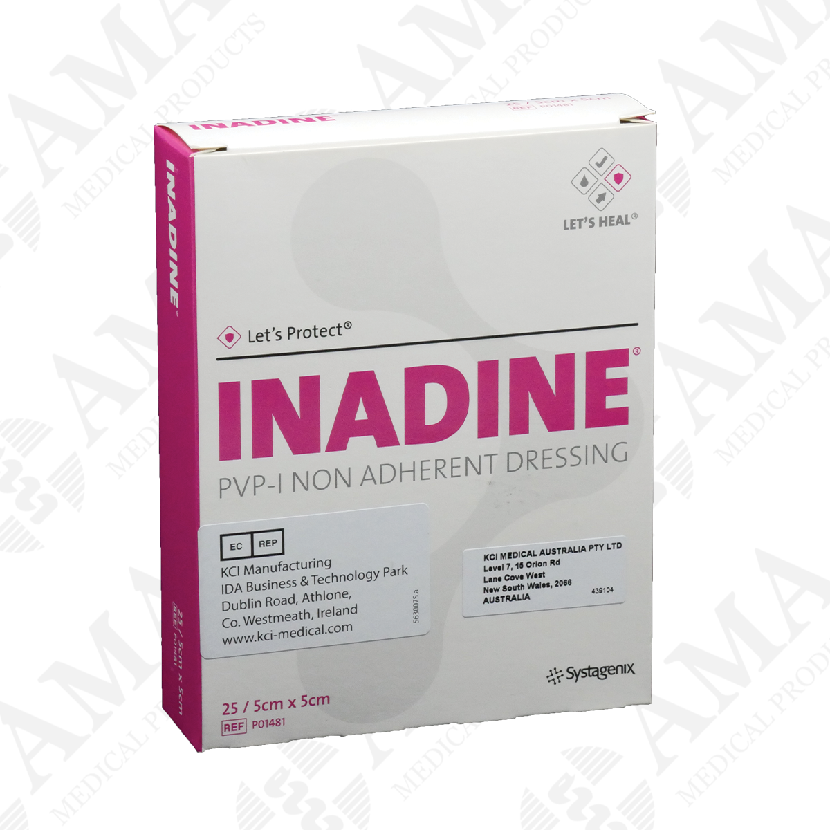 Inadine PVP-I Non Adherent Dressing 5x5cm